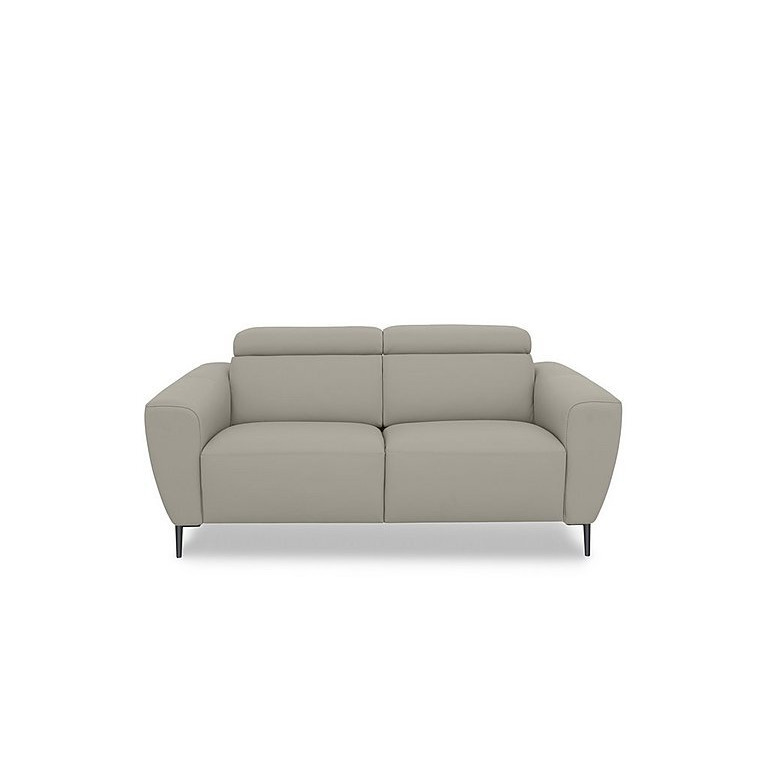 Nicoletti - Milano 2 Seater Leather Power Recliner Sofa with Titanium ...