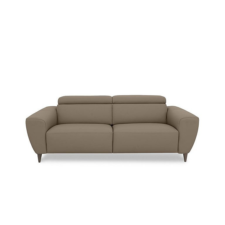 Nicoletti - Milano 3 Seater Leather Sofa with Tobacco Feet - Torello ...