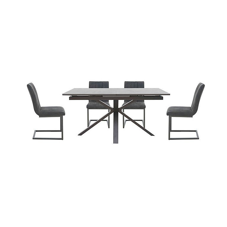 Moon Pop-Up Extending Dining Table and 4 Cantilever Chairs Set by ...