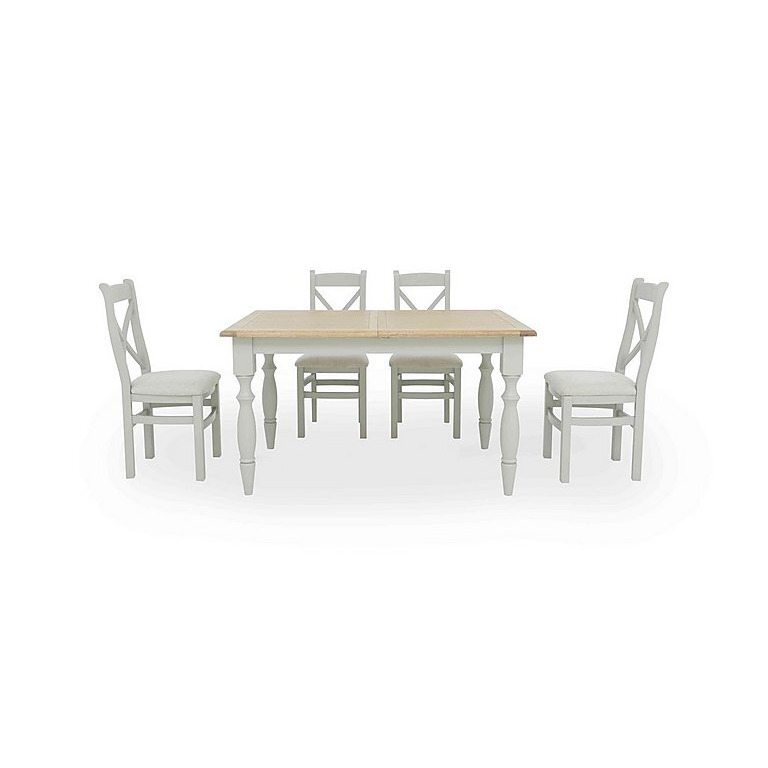 Moore Extending Dining Table with 4 Cross Back Chairs - 140-cm by ...