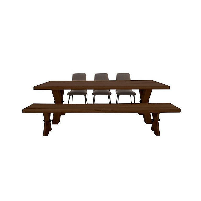 Bodahl - Odin Dining Table with 3 Timm Faux Leather Chairs and a Bench ...