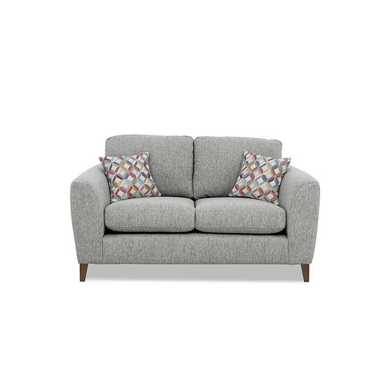 Pippa 2 Seater Fabric Sofa with Wooden Feet - Zinc Tutti by Furniture ...