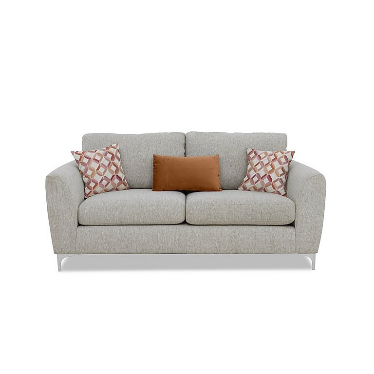 Pippa 3 Seater Fabric Sofa with Chrome Feet - Dijon Spice by Furniture ...