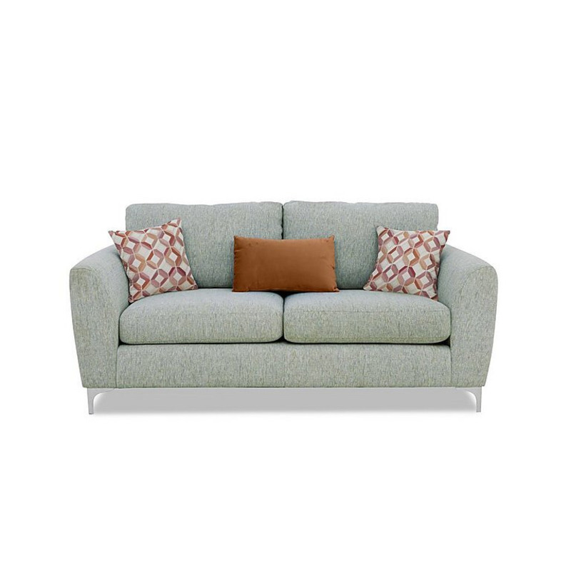 Pippa 3 Seater Fabric Sofa with Chrome Feet - Eau Spice by Furniture ...