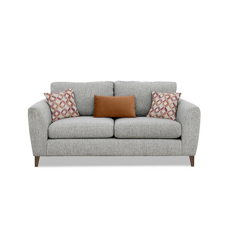 Pippa 3 Seater Fabric Sofa with Wooden Feet - Zinc Spice by Furniture ...