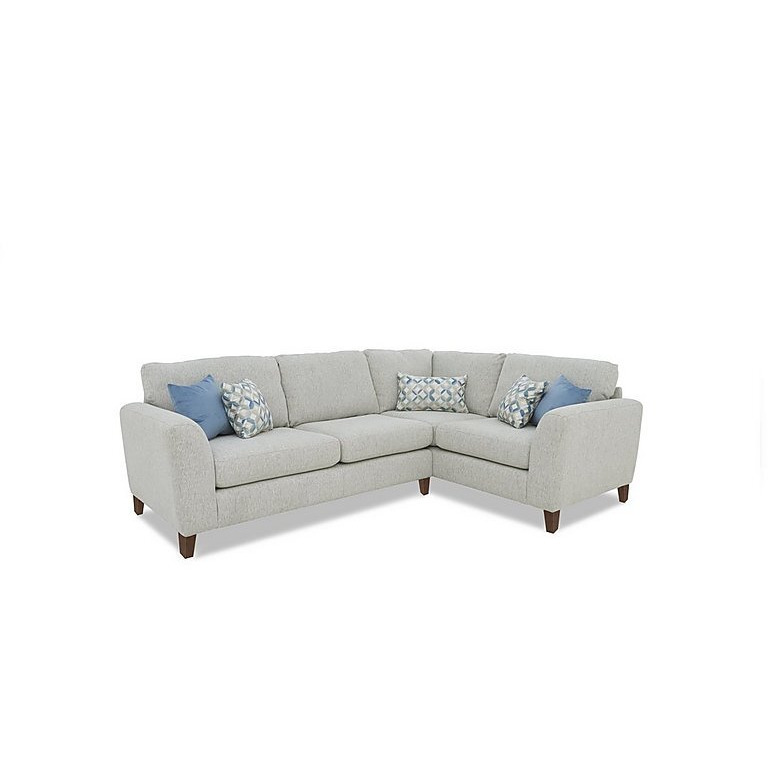 Pippa Fabric Small Right Hand Facing Corner Sofa with Wooden Feet ...