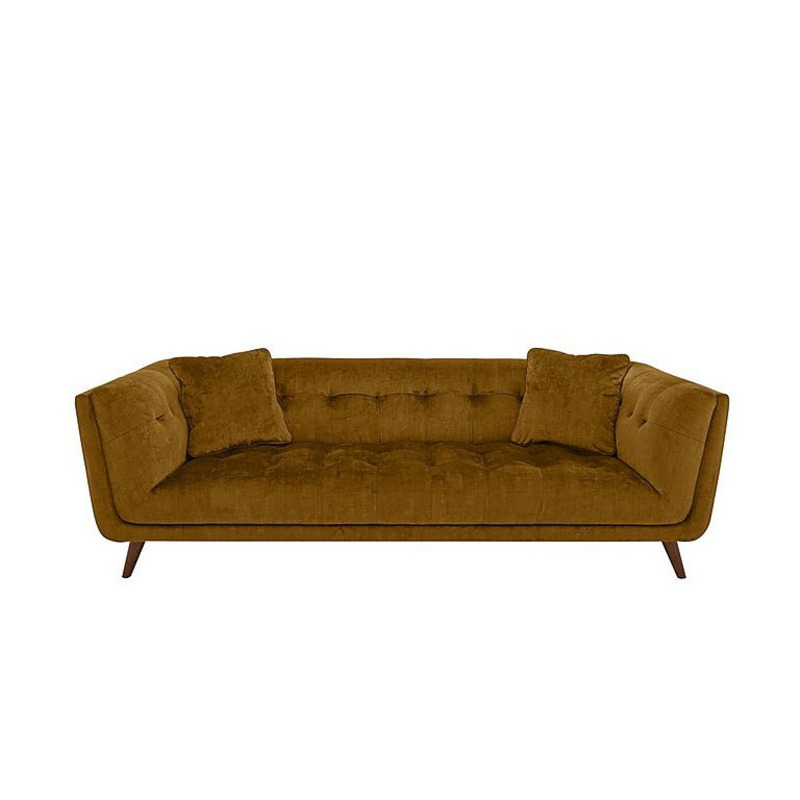Rene 3 Seater Fabric Sofa - Heritage Saffron by Furniture Village ...
