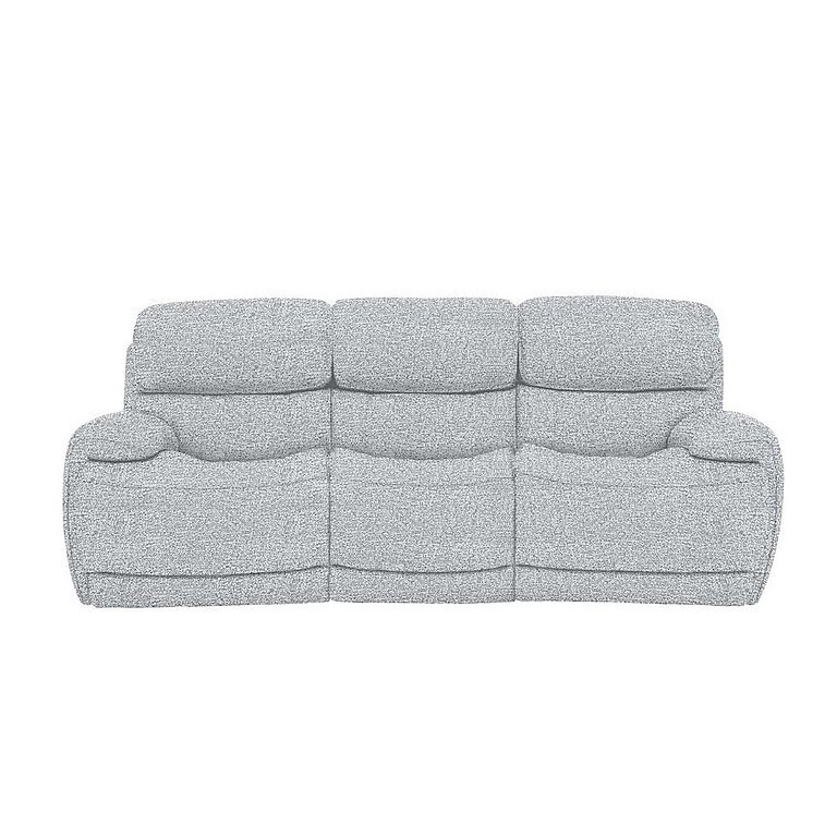 Rocco 3 Seater Fabric Power Rocker Sofa with Headrests - Frost by ...