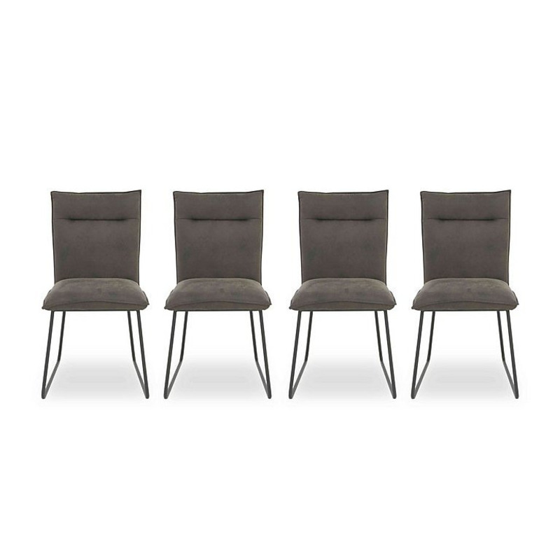 Ruben Set 4 of Faux Suede Dining Chairs by Furniture Village | ufurnish.com