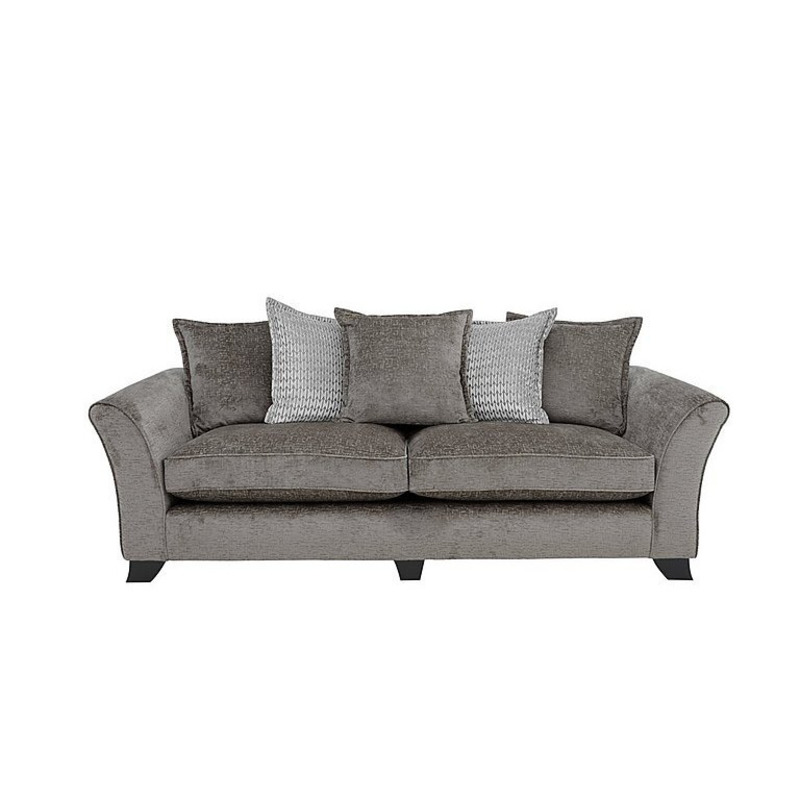 Sasha 4 Seater Scatter Back Sofa - Alexandra Grey by Furniture Village ...