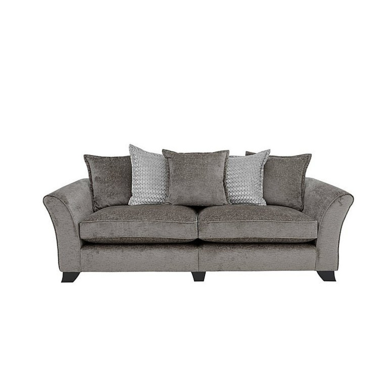 Sasha 4 Seater Split Scatter Back Sofa - Alexandra Grey by Furniture ...