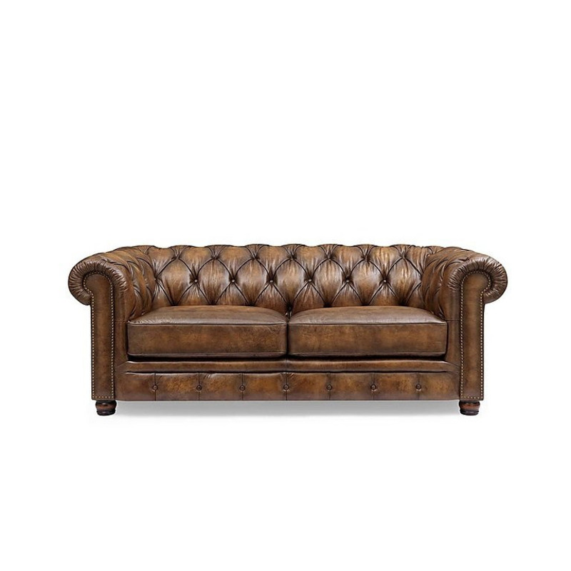 At The Helm - Shackleton 3 Seater Leather Chesterfield Sofa with USB-C ...