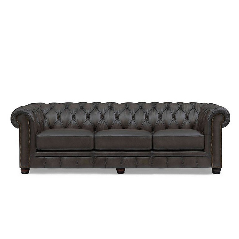 At The Helm - Shackleton 4 Seater Leather Chesterfield Sofa with USB-C ...