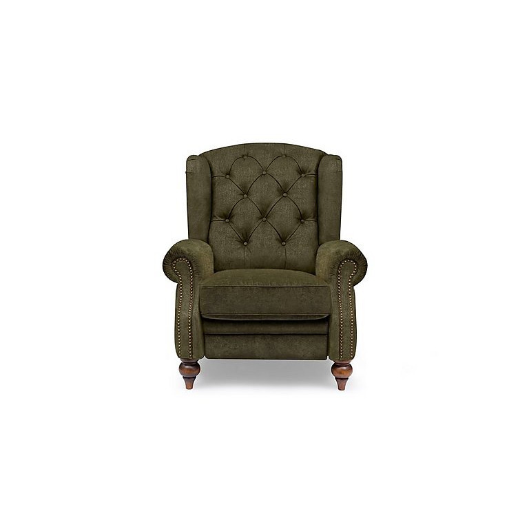 At The Helm - Shackleton Fabric Power Recliner Wing Chair - Pine by ...