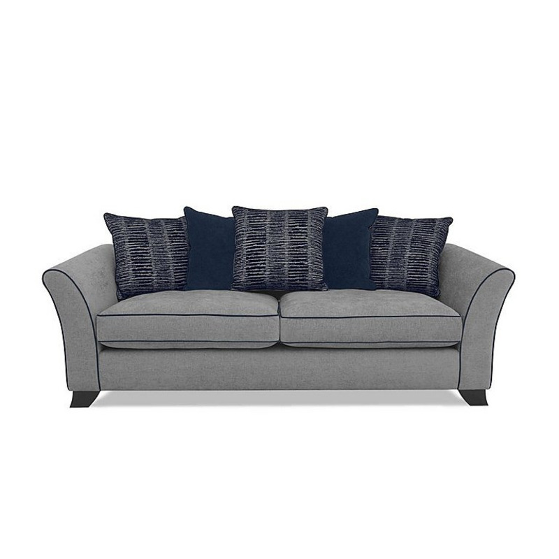 Stellar 4 Seater Scatter Back Sofa - Bolero Steel Contrast by Furniture ...