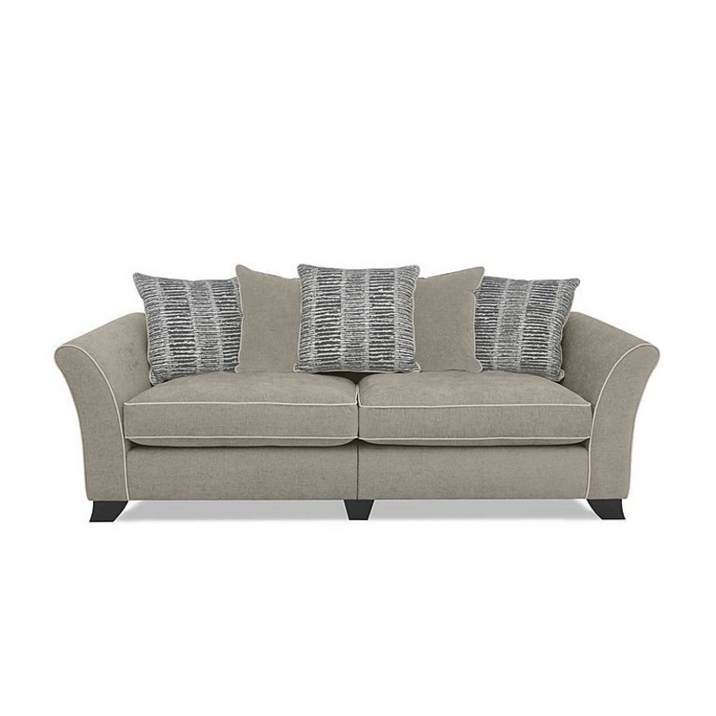 Stellar 4 Seater Split Frame Scatter Back Sofa - Bolero Quill Contrast ...