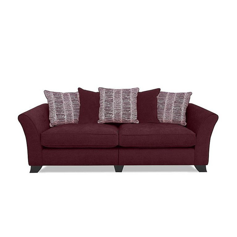 Stellar 4 Seater Split Frame Scatter Back Sofa - Bolero Boysenberry ...