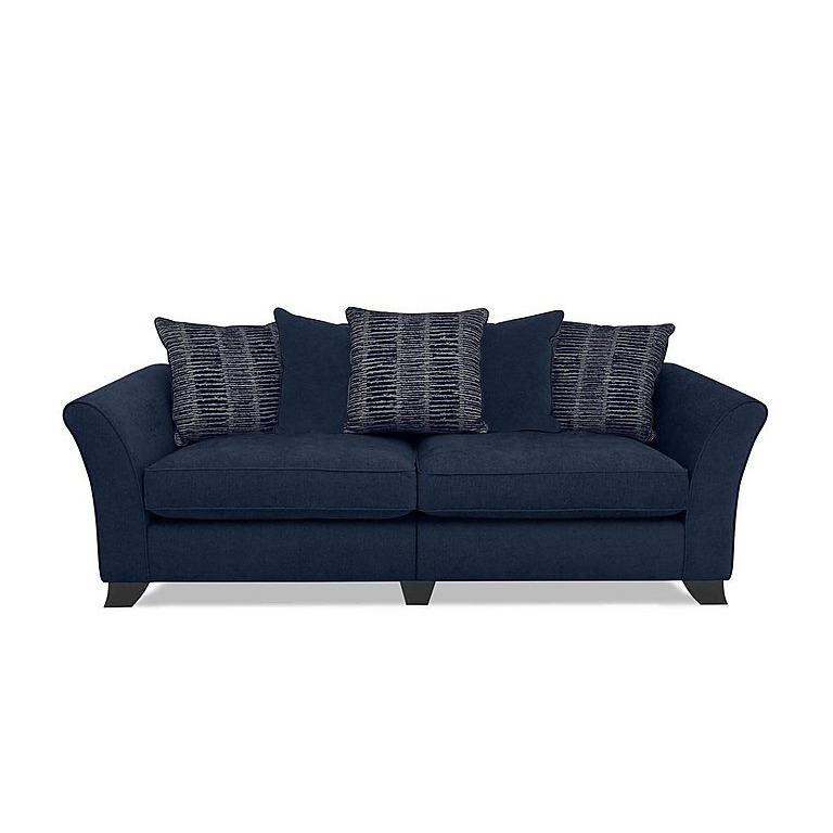 Stellar 4 Seater Split Frame Scatter Back Sofa - Bolero Midnight Self ...