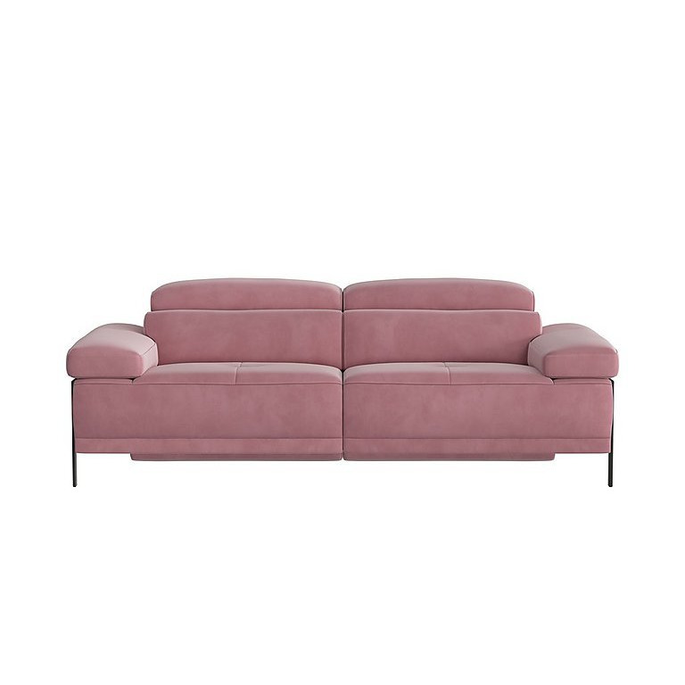 Nicoletti - Theron 3 Seater Fabric Recliner Sofa with Titanium Feet ...