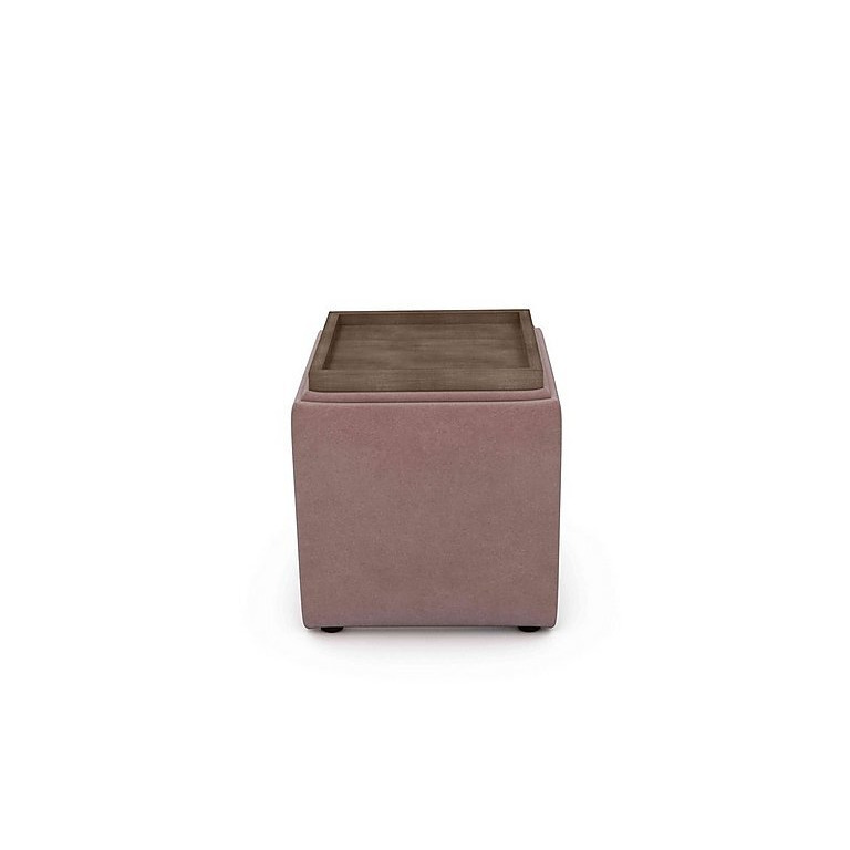 The Lounge Co. - Bronwyn Storage Cube Tray Stool - Rose Quartz Vot by ...