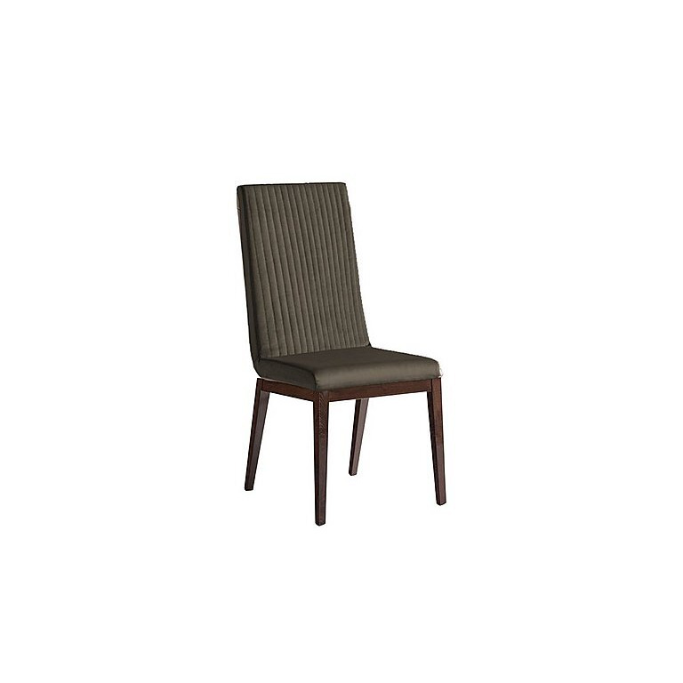 Venezia Fluted Faux Leather Dining Chair in Walnut by Furniture Village ...