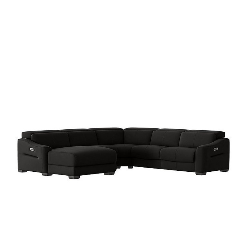 Xavier Large BV Leather Left Hand Facing Corner Power Recliner Sofa ...