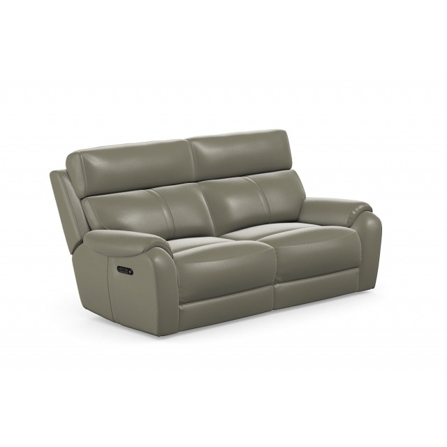 La-Z-Boy Winchester Leather 3 Seater Sofa in Mezzo - Mezzo Silver Haze ...