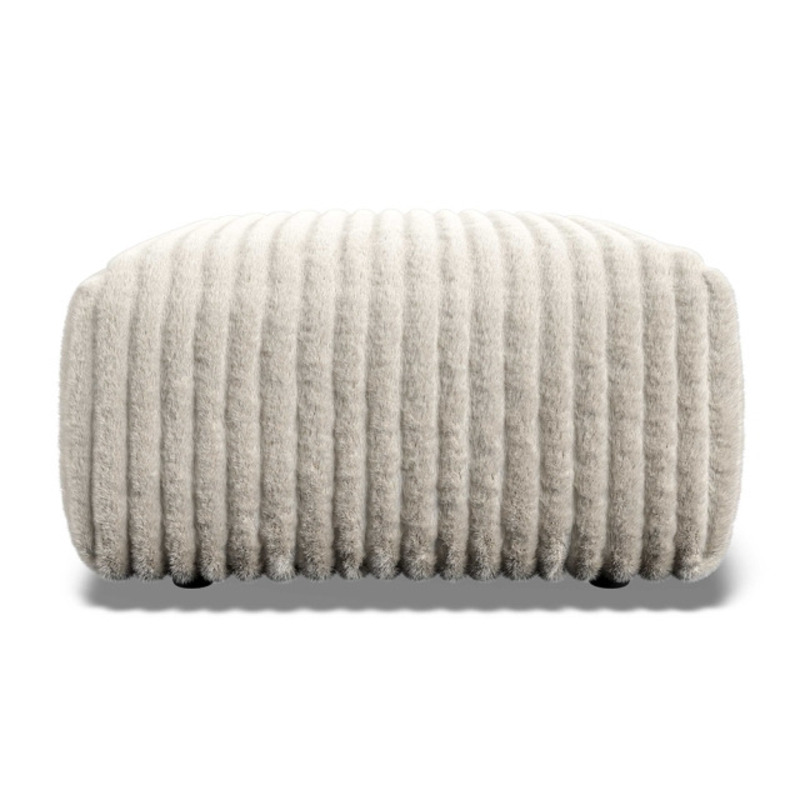 Chunky Cord Cream Medium Stool - Foam by Furniture World | ufurnish.com