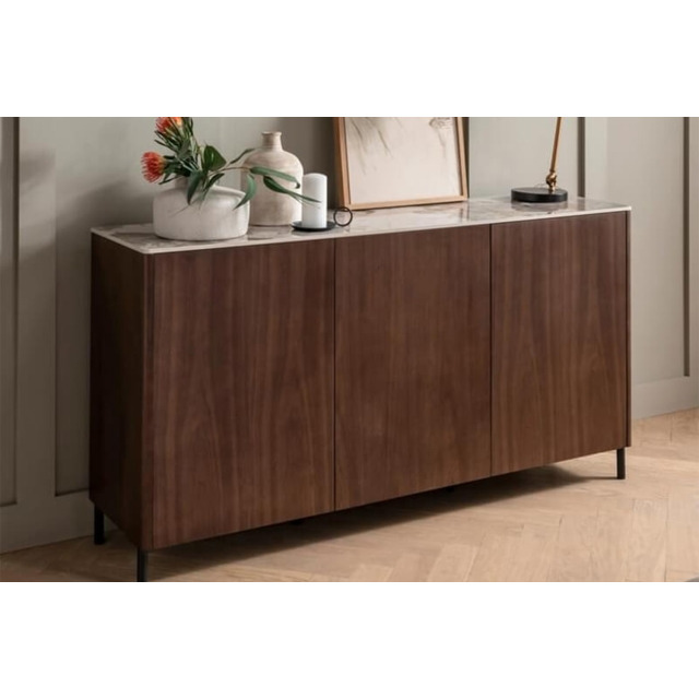 Ariyan Walnut and Sintered Stone Sideboard - Walnut by Furniture World ...