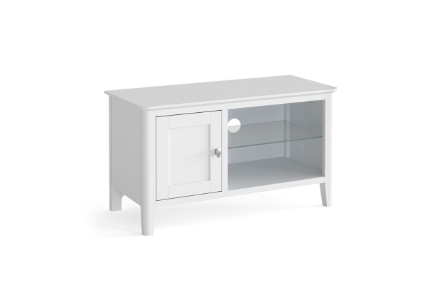 Hampstead Painted White Small Tv Unit - White by Furniture World ...