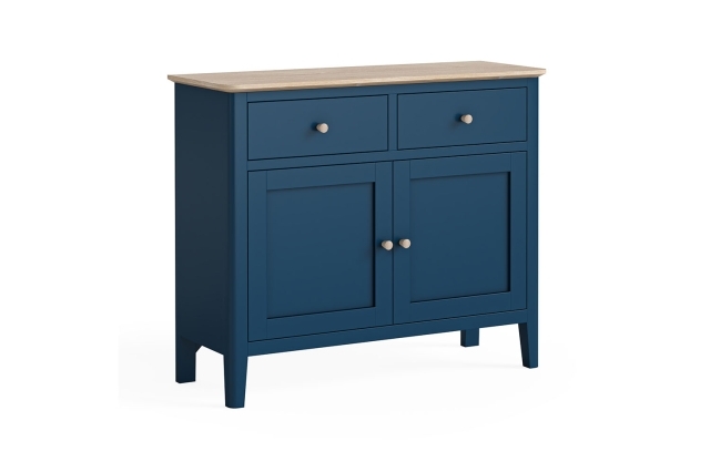 Marlow Oak Painted Navy Blue 2 Door Small Sideboard - Blue by Furniture ...