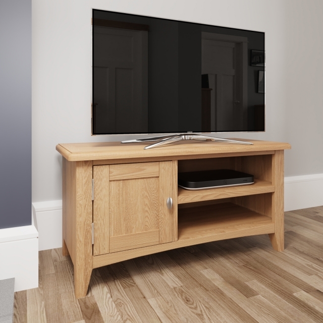 Oak City - Oakland Modern Oak Small TV Unit - Oak by Furniture World | ufurnish.com