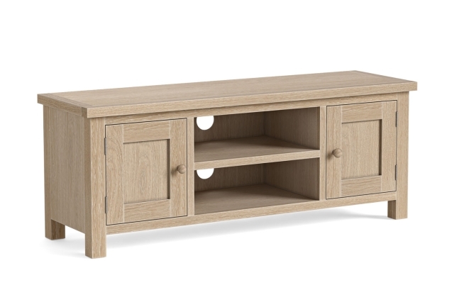 Modern Country Oak 125cm Large TV Unit - Oak by Furniture World ...