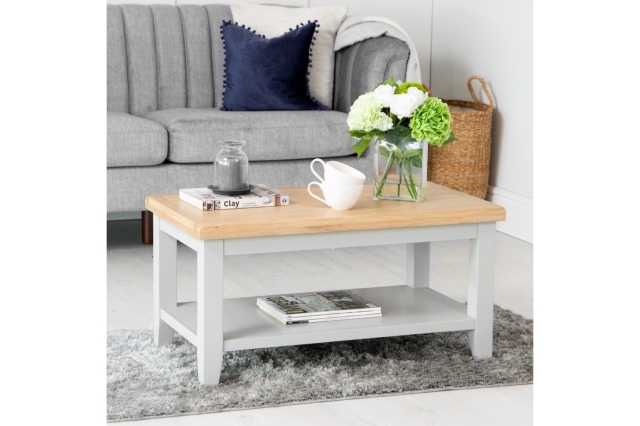 Eton Painted Grey Oak Small Coffee Table - Grey by Furniture World ...