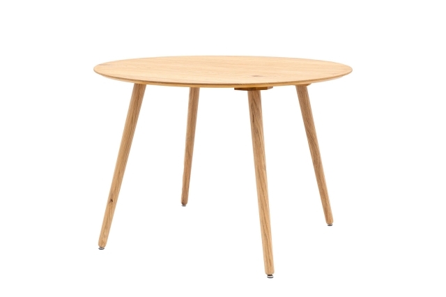 Gallery Direct Hatfield Natural Oak 110cm Round Dining Table - Natural ...