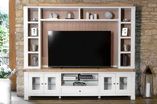 Classic Farmhouse Extra Large TV Storage Combination Unit Top Base ...