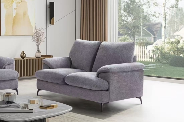 Hendry 2 Seater Static Sofa - Grey by Furniture World | ufurnish.com
