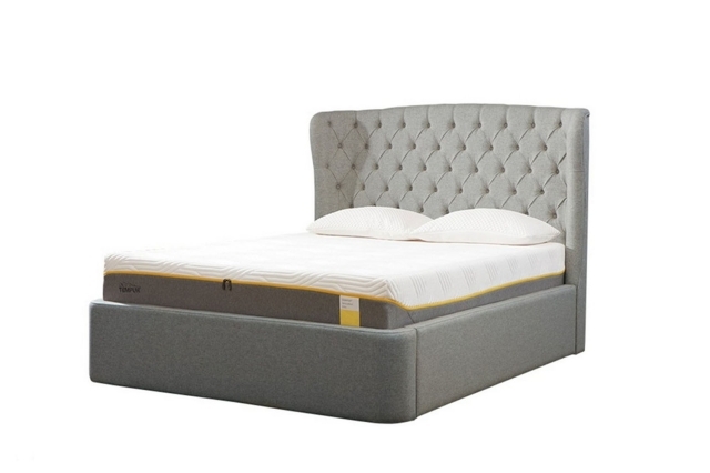 TEMPUR Holcot Ottoman Bed Base in Shetland Mercury - Super King - Grey ...
