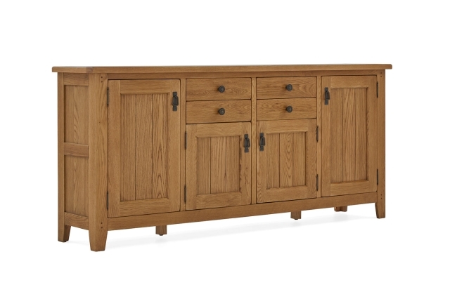Burford Country Oak Extra Large Sideboard - Oak by Furniture World ...