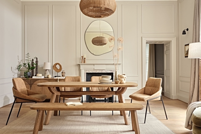 Austin Warm Oak 240cm Dining Table - Oak by Furniture World | ufurnish.com