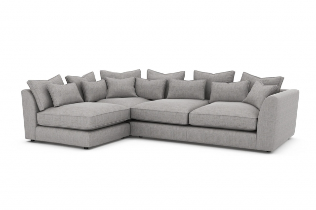 Hadleigh L Shaped Corner Sofa Combi Unit - Right Hand Facing - Grey by ...