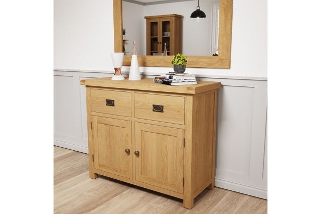 Light Rustic Oak 2 Door 2 Drawer Sideboard - Oak by Furniture World ...