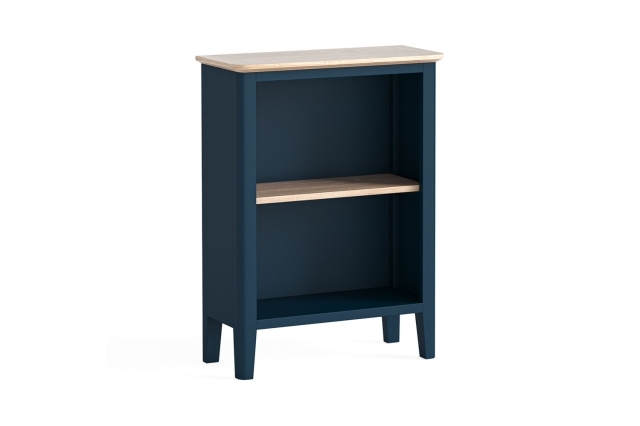 Marlow Oak Painted Navy Blue Small Bookcase - Blue by Furniture World ...