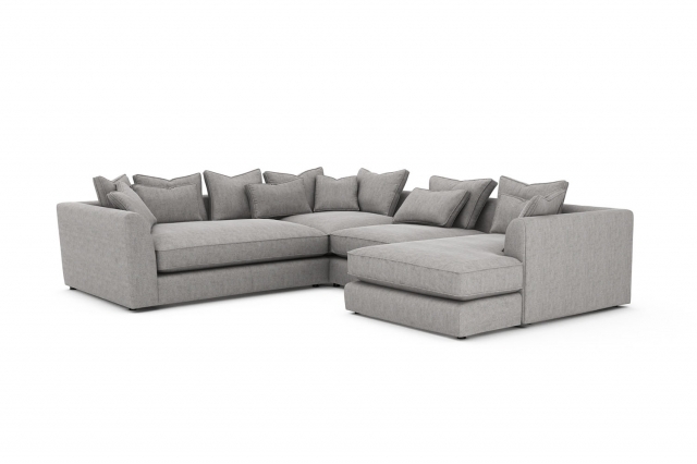 Hadleigh 4 Seater Sectional Small Corner Chaise Sofa - Left Hand Facing ...