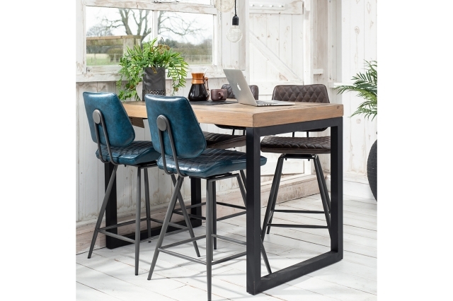 Nixon Reclaimed Wood Rectangular Bar Table - Reclaimed by Furniture World | ufurnish.com