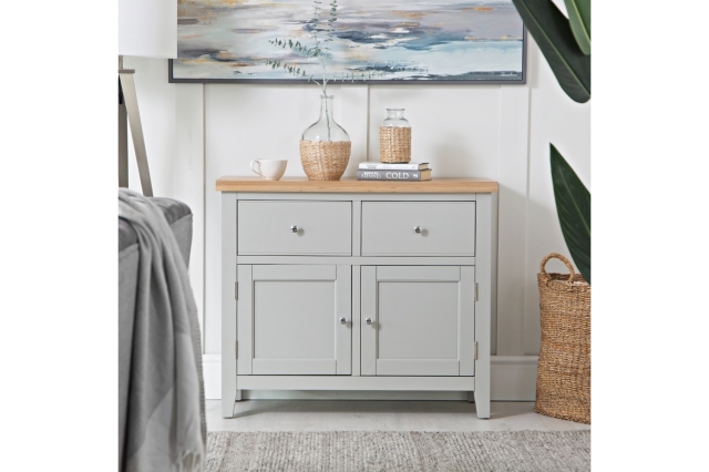 Eton Painted Grey Oak Standard Sideboard - Grey by Furniture World ...