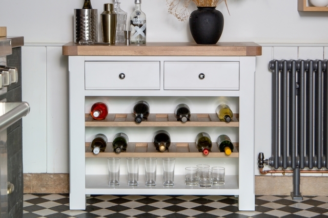 Classic Farmhouse Wine Rack - Soft White by Furniture World | ufurnish.com