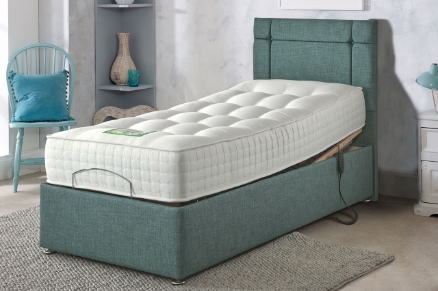Adjust-A-Bed Supreme 1500 Electric Adjustable Divan Bed - King Size - Blue by Furniture World ...