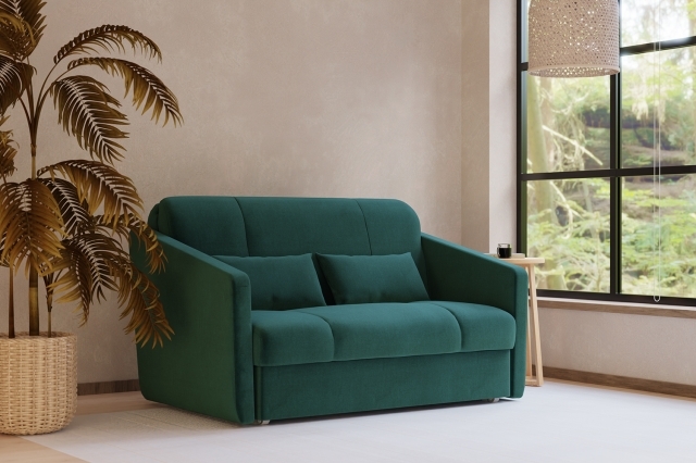 Seaton Pocket Sprung Sofa Bed with Arms - Double - Green by Furniture ...