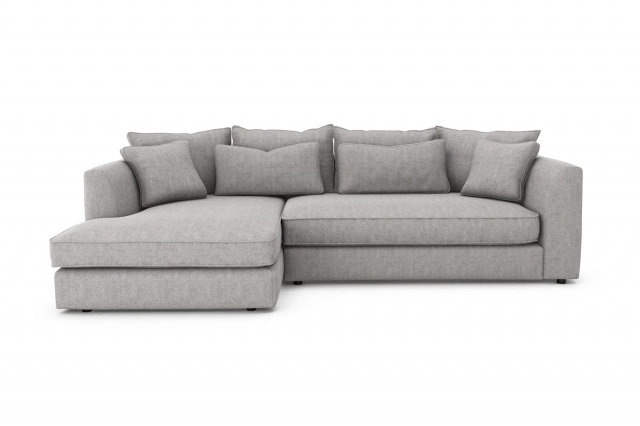 Hadleigh L Shaped Small Corner Chaise Sofa - Left Hand Facing - Grey by ...